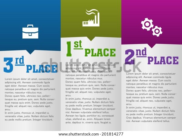 Vector First Second Third Place Infographic Stock Vector (Royalty Free ...