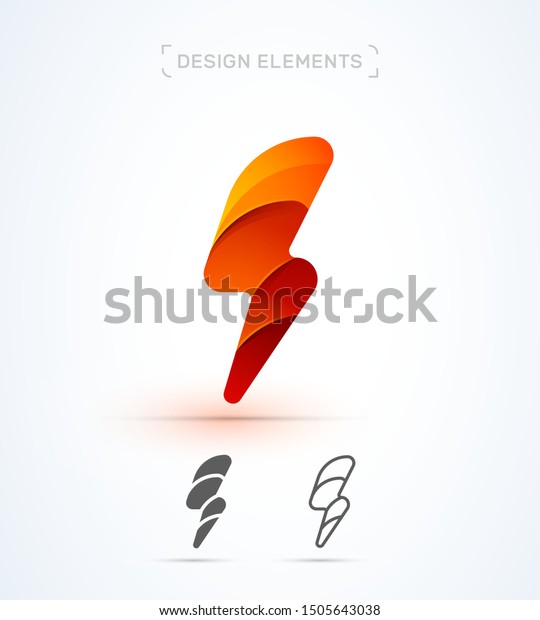 Vector Flash Logo Template Material Design Stock Vector (Royalty Free ...