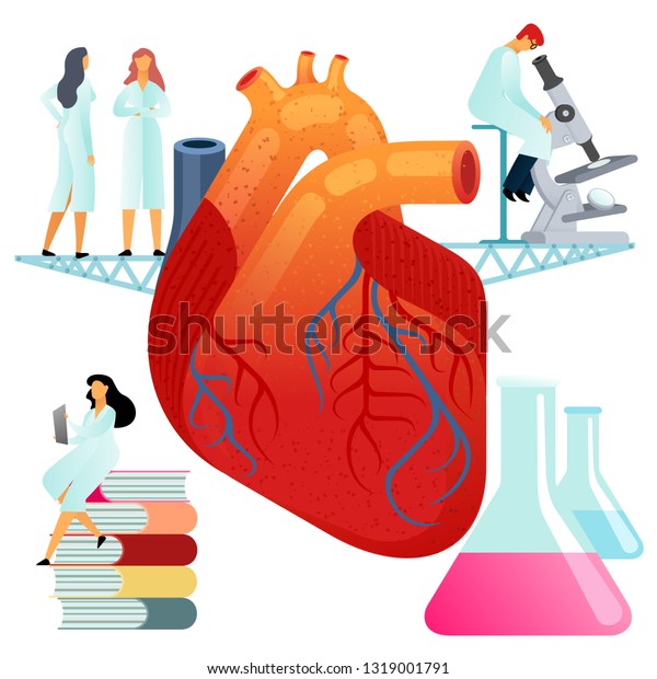 Vector Flat Illustration Big Human Heart Stock Vector (Royalty Free ...