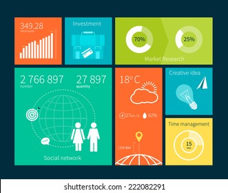 Vector Flat User Interface Ui Infographic: เวกเตอร์สต็อก (ปลอดค่าลิขสิทธิ์) 222082291 | Shutterstock