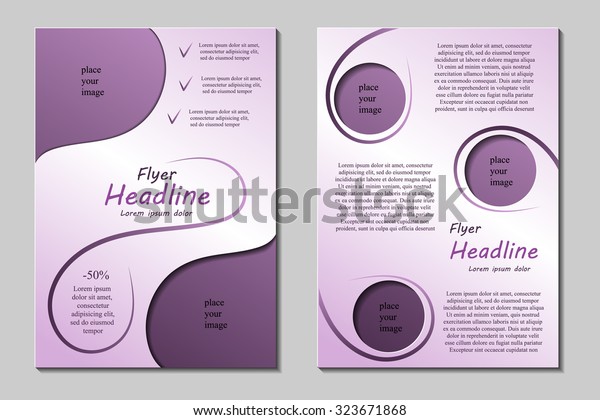 Vector Flyer Template Design Front Page Stock Vector (Royalty Free ...