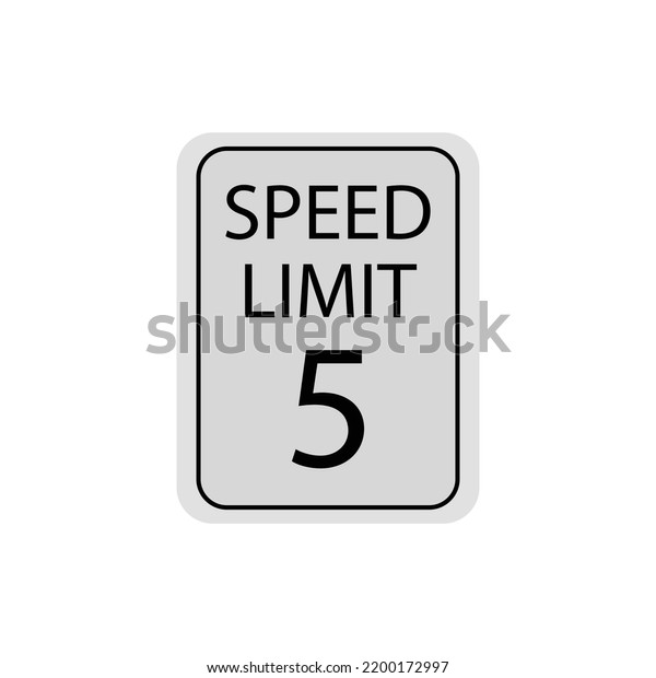 Vector Form Speed Limit Symbol On Stock Vector (Royalty Free ...