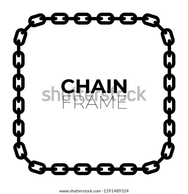 Vector Frame Chain Emblem Text White Stock Vector (Royalty Free ...