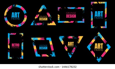 Vector Frame Text Modern Art Graphics Stock Vector (Royalty Free ...