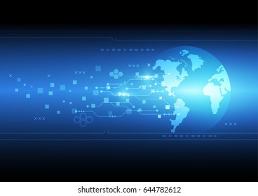 Abstract Global Future Technology Background Vector Stock Vector (Royalty Free) 247482973 ...