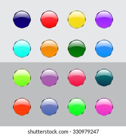 Vector Glossy Button Icon Samples Stock Vector (Royalty Free) 330979247 ...