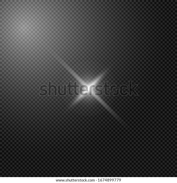 Vector Glowing Light Effect On Transparent Stock Vector (Royalty Free ...
