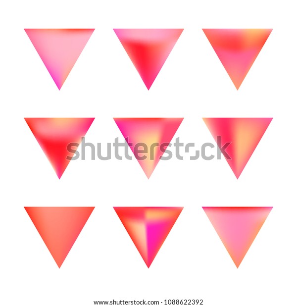 Vector Gradient Reverse Triangle Symbols Abstract Stock Vector (Royalty ...