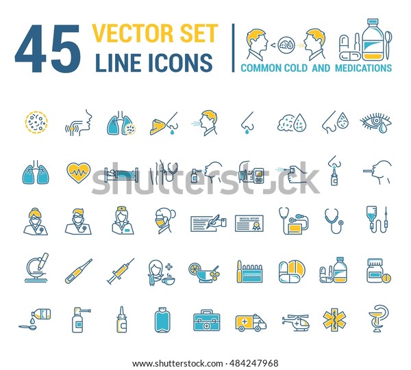 Vector Graphic Set Linear Design Symbol Stock Vector (Royalty Free ...