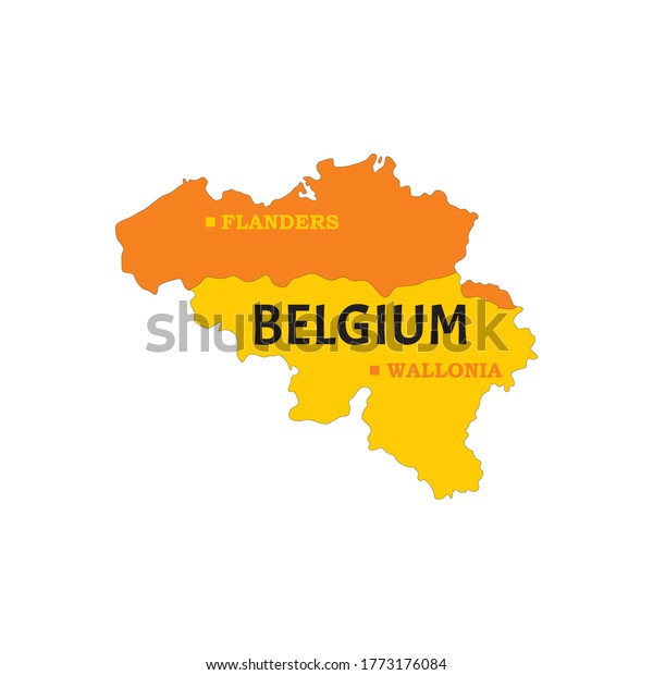 Vector Graphics Belgium Map Commemorating Flemish Stock Vector (Royalty ...
