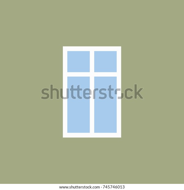 Vector Green Wall Window Stock Vector (Royalty Free) 745746013 ...