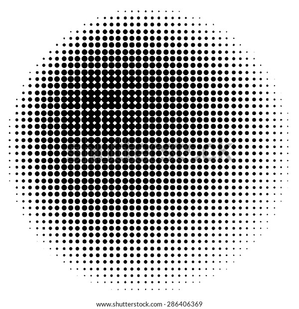 Vector Halftone Circle Texture Isolated On Stock Vector (Royalty Free ...