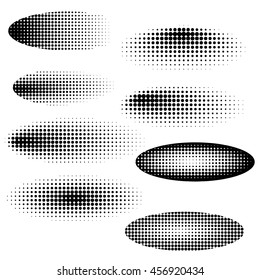 Vector Halftone Effects Set Different Ellipses Stock Vector (Royalty ...