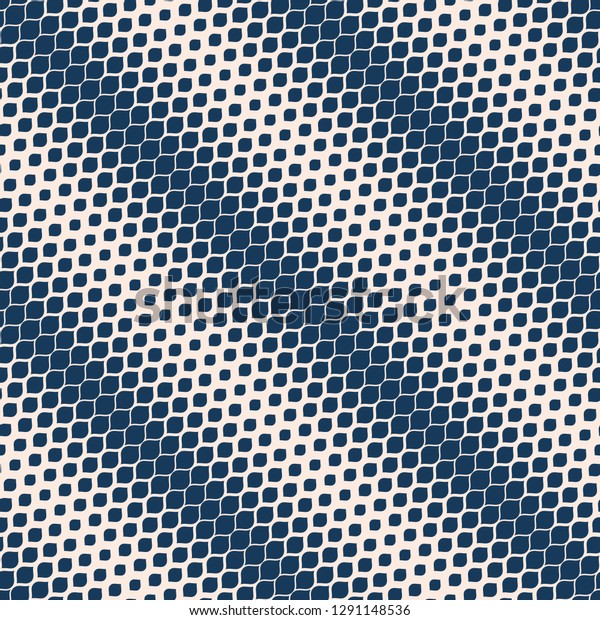 Vector Halftone Geometric Seamless Pattern Deep Stock Vector (Royalty ...