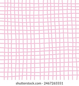 Vector Hand Drawn Cute Checkered Pattern Stock Vector (Royalty Free ...