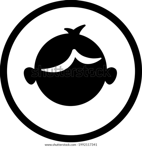 Vector Icon Boy Circle Representing Boy Stock Vector (Royalty Free ...