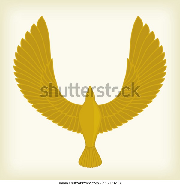 Vector Icon Flying Gold Bird Over Stock Vector (Royalty Free) 23503453 ...