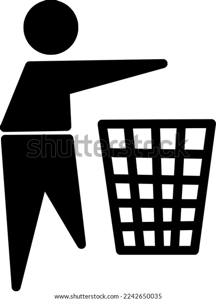 Vector Icon People Throwing Trash Stock Vector (Royalty Free ...