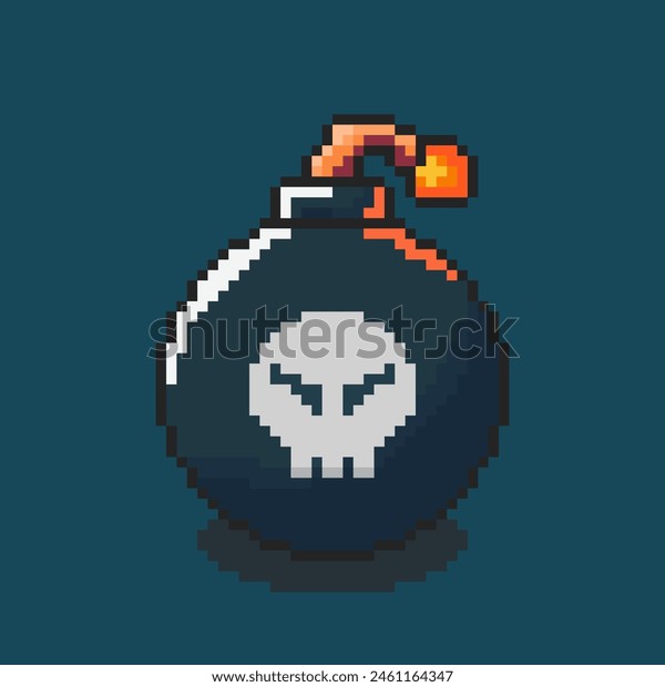 Vector Illustration Bomb Pixel Art Design Stock Vector (Royalty Free) 2461164347 | Shutterstock