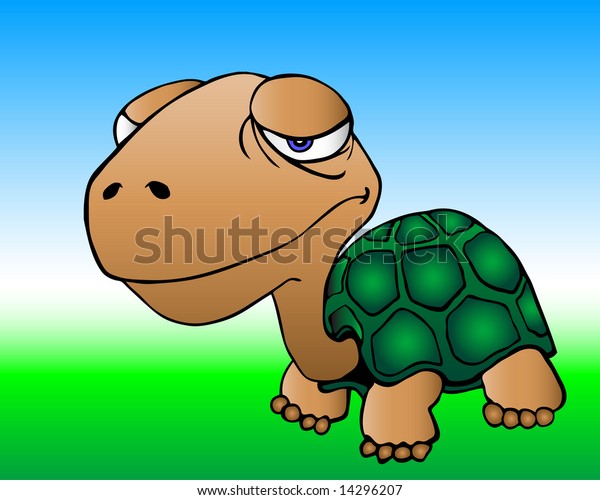 Vector Illustration Bored Turtle Stock Vector (Royalty Free) 14296207 ...