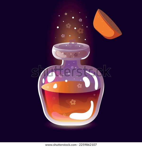 Vector Illustration Bottle Magic Elixir On Stock Vector (Royalty Free ...