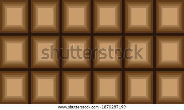 Vector Illustration Brown Color Rectangular Stack Stock Vector (Royalty ...
