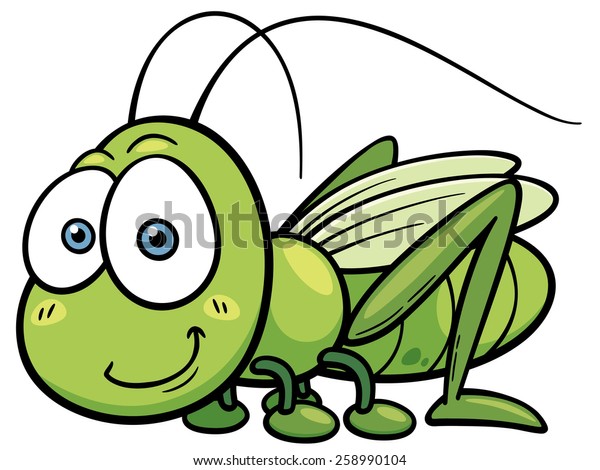 Vector Illustration Cartoon Grasshopper Stock Vector (Royalty Free ...