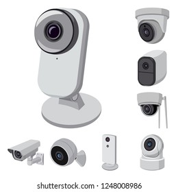 Dvr Nvr Cloud Storage Ip Camera Stock Vector (Royalty Free) 2138997913 ...