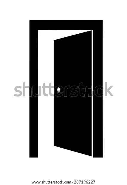 Vector Illustration Door Open Stock Vector (Royalty Free) 287196227 ...