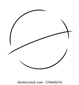 Vector Illustration Empty Circle Symbol Stock Vector (Royalty Free ...