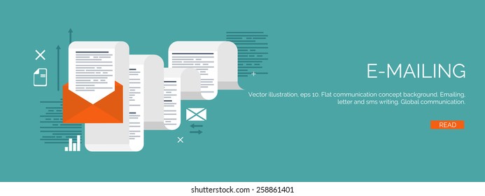 Vector Illustration Flat Computing Backgrounds Set Stock Vector Royalty Free 258861401