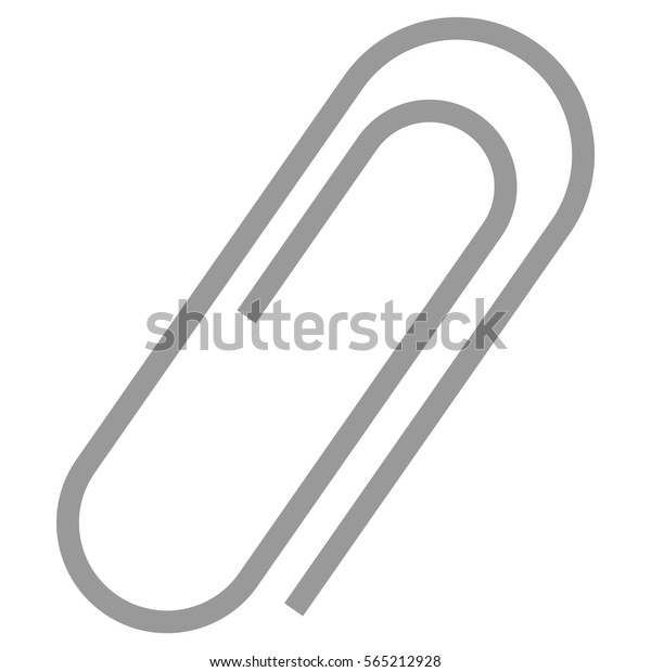 Vector Illustration Gray Paper Attach Clip Stock Vector (Royalty Free ...