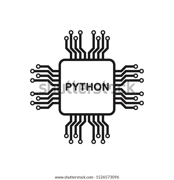 Vector Illustration Icon Python Programming Language Stock Vector ...