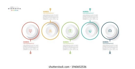 Informative Circular Process Infographic Chart Digital Stock Vector ...