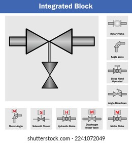 Vector Illustration Integrated Block Valve Stock Vector (Royalty Free ...
