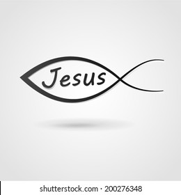 Jesus Fish Icon Stock Vector (Royalty Free) 295686374 | Shutterstock