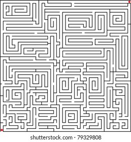 Complex Maze Puzzle Game High Level Stock Vector (Royalty Free ...