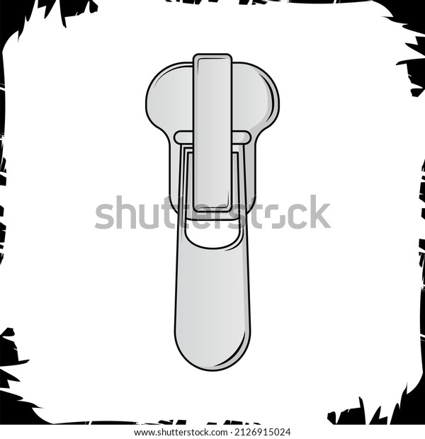 Vector Illustration Objects Icon Zip Fastener Stock Vector (Royalty ...