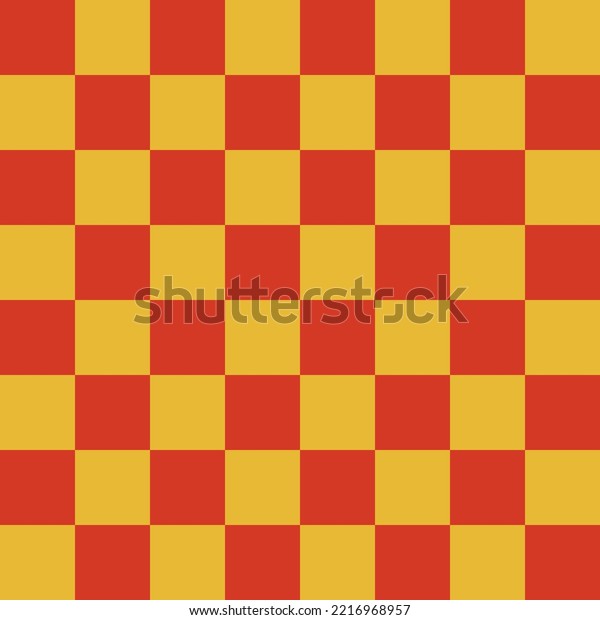 Vector Illustration Orange Red Square Checkerboard Stock Vector ...
