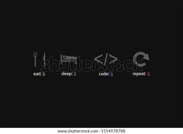Vector Illustration Programmers Life Cycle Stock Vector (Royalty Free ...