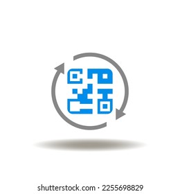 Vector Illustration Qr Code Arrows Process Stock Vector (Royalty Free ...