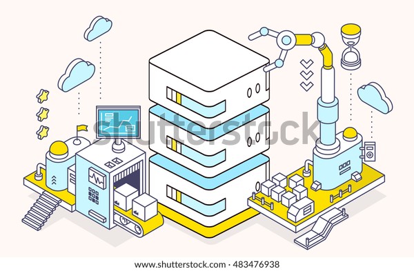 Data Center Mechanical: Over 342 Royalty-Free Licensable Stock Vectors ...