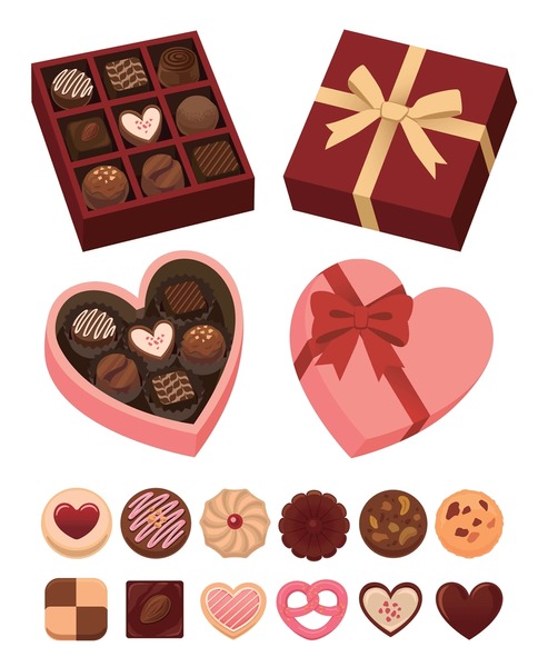 Valentine Chocolate Box Clipart