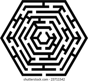 Vector Illustration Simple Vector Maze Stock Vector (Royalty Free ...