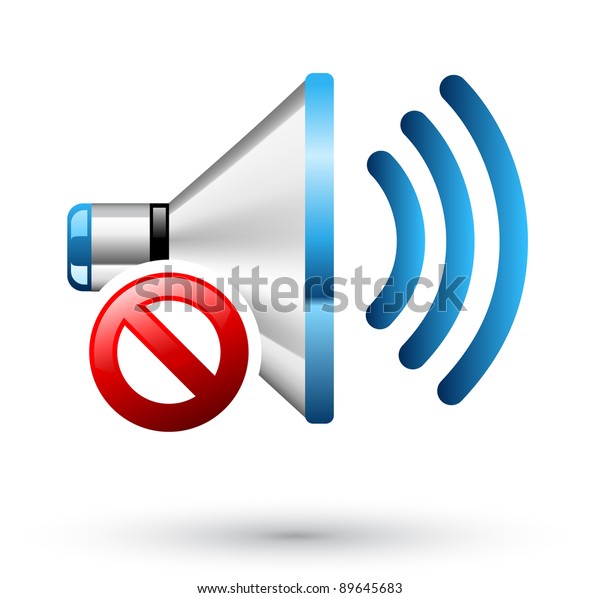 Vector Illustration Speaker Off On White Stock Vector (Royalty Free ...