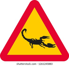 Vector Illustration Triangular Warning Sign Red Stock Vector (Royalty ...