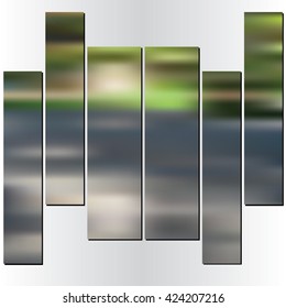 Vector Illustration Triptych Template Six Panels Stock Vector (Royalty ...
