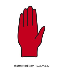 Red Safety Gloves Workers Vector Illustration Stock Vector (Royalty ...