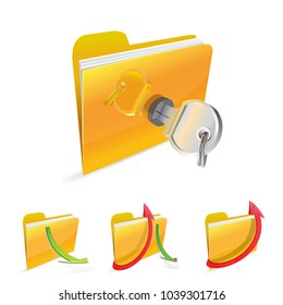 Vector Image Folder Paper Sheet Locked Stock Vector (Royalty Free ...