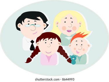 Vector Image Happy Family Stock Vector (Royalty Free) 8644993 ...
